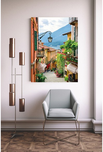 Çiçekli Sokak Kanvas Gülen Design KNVS00206