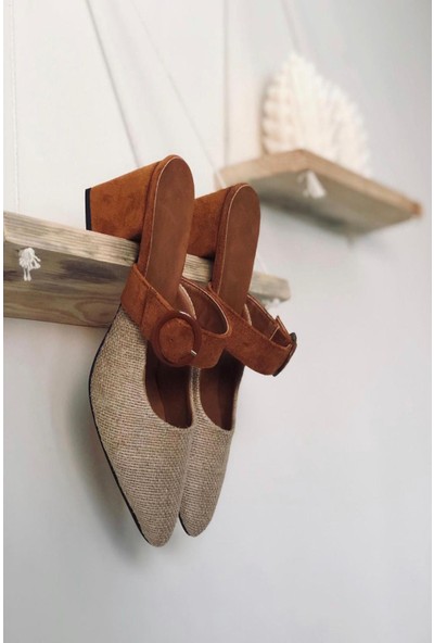 Mida Shoes Taba Topuklu Ayakkabı Mida Shoes Taba Topuklu Ayakkabı
