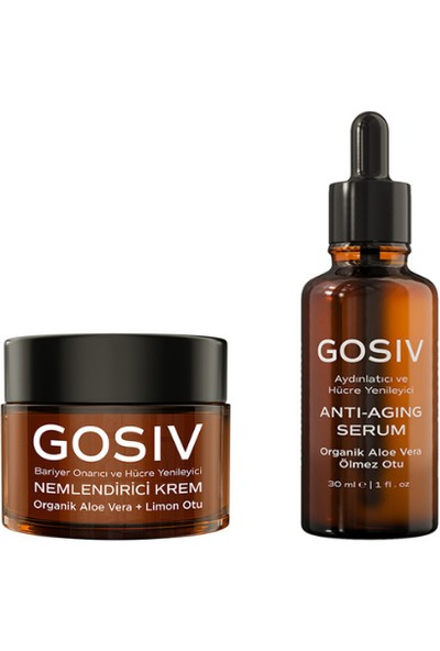 Gosıv Serum ve Nemlendirici Krem 2'li Cilt Bakım Seti Gosıv Serum ve Nemlendirici Krem 2'li Cilt Bakım Seti