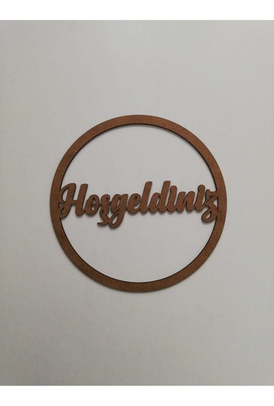 Leylaser Ahşap Makrome Hoşgeldiniz Yazısı Kapı Süsü 30 x 30 cm