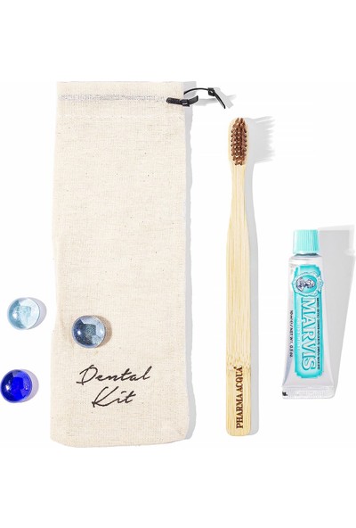 Marvis Pharma Acqua Dental Kit Doğal Bambu Orta Sert Diş Fırçası + 10 ml Anise Mint Marvis Pharma Acqua Dental Kit Doğal Bambu Orta Sert Diş Fırçası + 10 ml Anise Mint