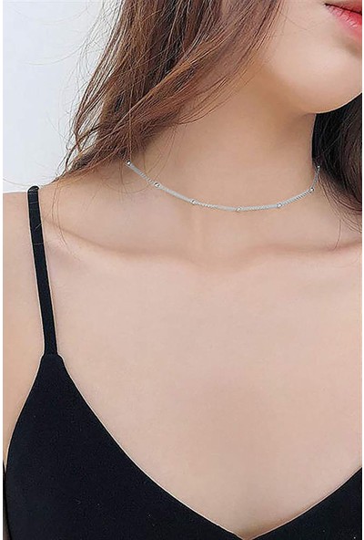 Kadın Gümüş Top Top Zincir Toplu Kolye Özel 1.2mm Mücevher Kadın Gümüş Top Top Zincir Toplu Kolye Özel 1.2mm Mücevher