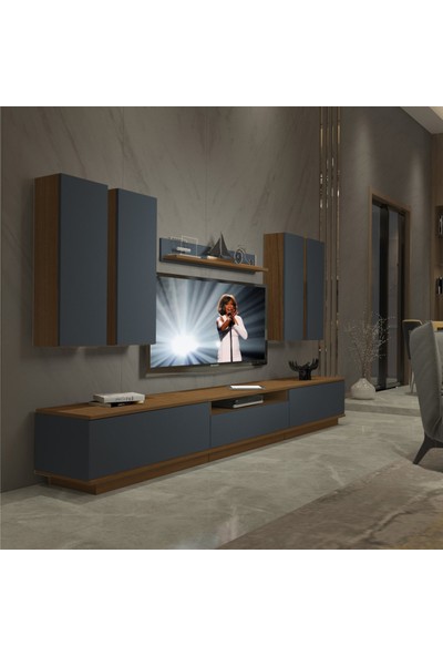 Decoraktiv Trendstyle 8da Mdf Tv Ünitesi Tv Sehpası Ceviz Antrasit