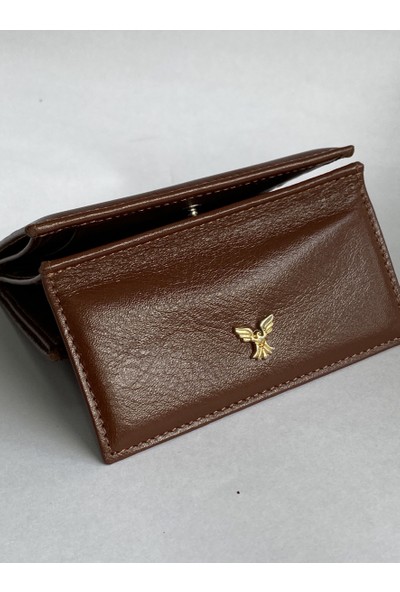 Deri Kadın Cüzdanı-Kahverengi KKH001