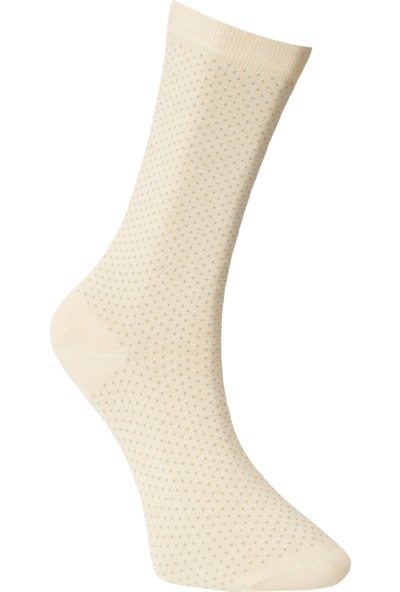 Altınyıldız Classics Desenli Bej Yeşil Pamuklu Casual Çorap