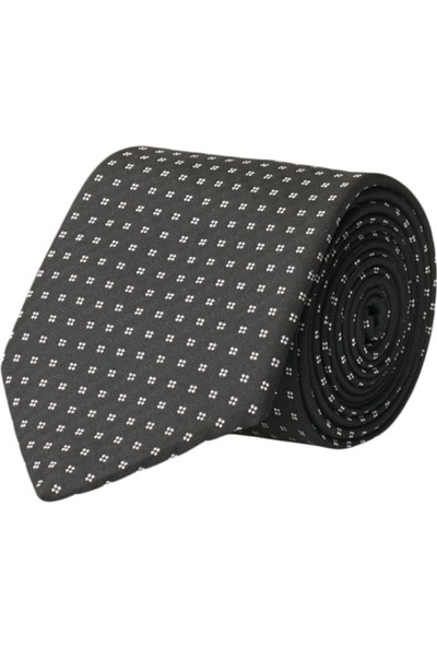 ALTINYILDIZ CLASSICS Erkek Siyah-Gri Desenli Siyah-Gri Klasik Kravat
