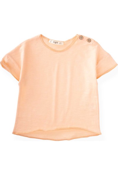 Cigit Basic Geniş Kesim T-Shirt 1-5 Yaş Light Somon