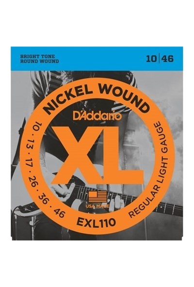 D'Addario EXL110+ 10,5-48 Nikel Elektro Gitar Teli D'Addario EXL110+ 10,5-48 Nikel Elektro Gitar Teli