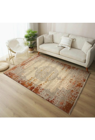 7/24 0095A Pembe Kemik Toz Tutmaz Halı 80X300