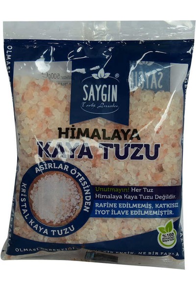 Saygın Yemeklik Himalaya Kristal Çakıl Kaya Tuzu Pembe 500 gr Saygın Yemeklik Himalaya Kristal Çakıl Kaya Tuzu Pembe 500 gr