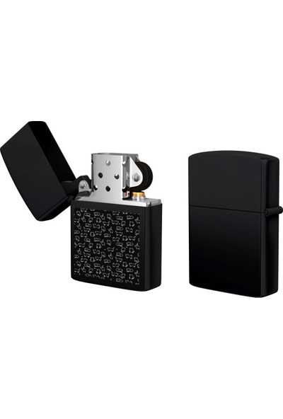 Rowalsi Cat Siyah Zippo Çakmak TYT1501