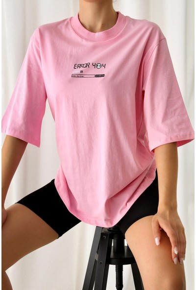 Imagine Giyim Error 404 Baskılı Oversize T-Shirt Imagine Giyim Error 404 Baskılı Oversize T-Shirt