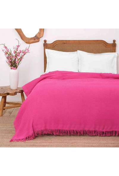 Karaca Home Coloro Fuşya Multi Çift Kişilik Waffle Pike