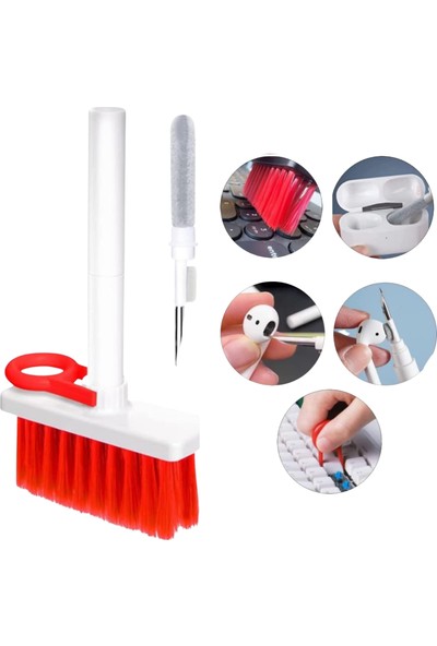 Ewec Çok Fonksiyonlu 5’i 1 Arada Temizleme Kalemi Kiti, Bilgisayar ve Bluetooth Kulaklık Temizleme Seti Ewec Çok Fonksiyonlu 5’i 1 Arada Temizleme Kalemi Kiti, Bilgisayar ve Bluetooth Kulaklık Temizleme Seti