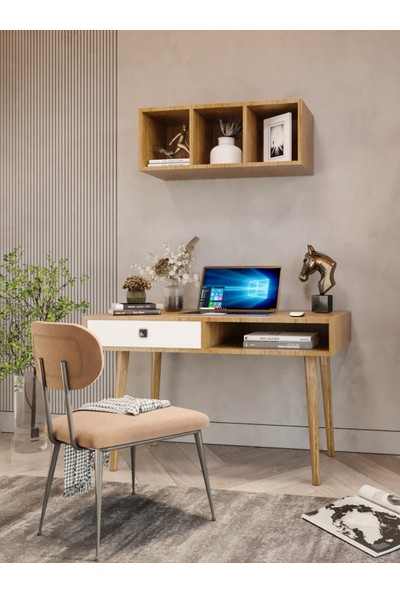 Baby Darling Makro Bambu Çalışma Masası ve Kitaplık Mdf Baby Darling Makro Bambu Çalışma Masası ve Kitaplık Mdf