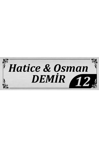 Obibaskı Kişiye Özel Metal Kapı Isimliği Kapı Numarası 15X5 cm Obibaskı Kişiye Özel Metal Kapı Isimliği Kapı Numarası 15X5 cm