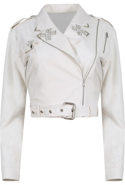 Bayan Scuba Retro Kumaş Ceket