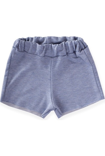 Cigit Basic Bitişleri Saçaklı Şort 1-8 Yaş Mavi Cigit Basic Bitişleri Saçaklı Şort 1-8 Yaş Mavi