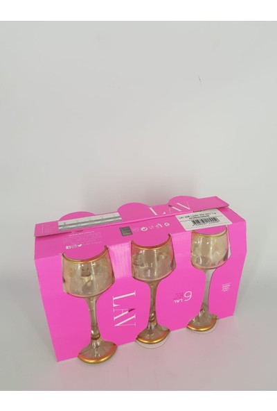 Lav Kadeh Bardak Lüster Mat Altın 6'lı