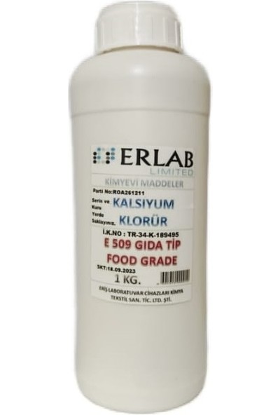 Erlab Kalsiyum Klorür E-509 (Gıda Tip) 1 kg