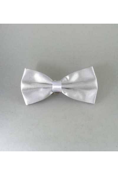 Gaffy Beyaz Düz Renk Saten Papyon - Sp-04