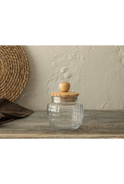 English Home Osier Cam Kavanoz 550 ml Şeffaf