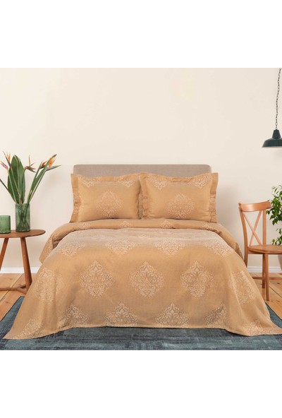 Karaca Home Amelie Hardal Çift Kişilik Yatak Örtüsü Set Karaca Home Amelie Hardal Çift Kişilik Yatak Örtüsü Set