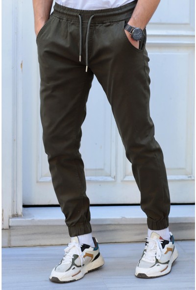 Valiberta Haki Erkek Cepsiz Jogger Pantolon