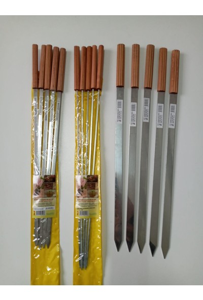 Köysan Makina Mangallık Barbekü Ağaç Saplı Et Şiş 15'li Set