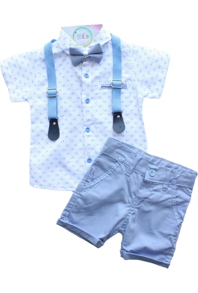 Bebeloji Erkek Bebek Papyonlu Askılı Şık Set Bebeloji Erkek Bebek Papyonlu Askılı Şık Set
