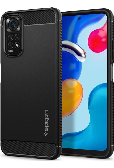 Spigen Xiaomi Redmi Note 11S / Redmi Note 11 Kılıf Rugged Armor Matte Black - ACS04417 Spigen Xiaomi Redmi Note 11S / Redmi Note 11 Kılıf Rugged Armor Matte Black - ACS04417