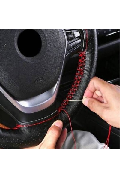 Unikum Volvo S60 Oto Direksiyon Kılıfı Kırmızı Dikiş Estetik Görünüm Yüksek Kalite