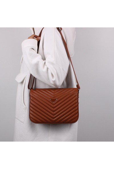 Bagacar MT1395 Taba Bayan Çapraz 3 Gözlü Omuz Çantası