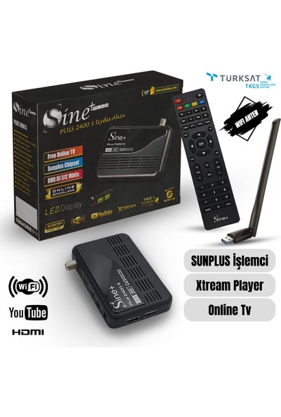 Sine Plus 2400S Wifi Hd Full Hd Uydu Alıcısı Sine Plus 2400S Wifi Hd Full Hd Uydu Alıcısı