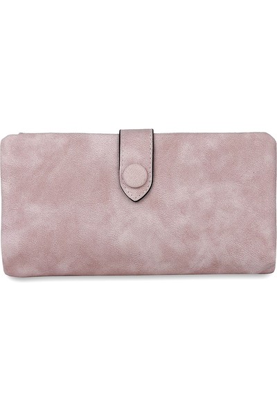 Bayana Pudra Nubuk Ithal Yumuşak Deri Kadın Cüzdanı