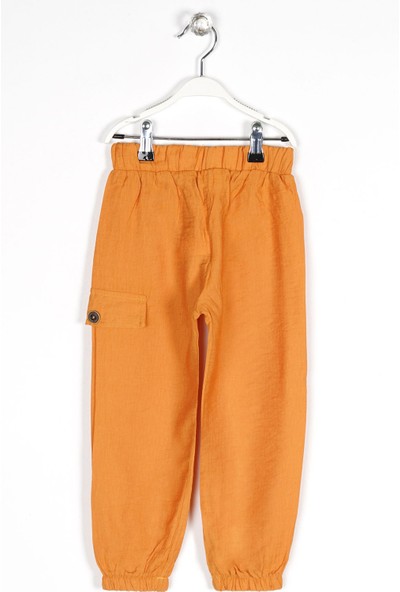 Zepkids Kız Çocuk Kapaklı Paçası Lastikli Pantolon 5-8 Yaş