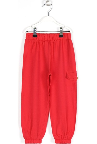 Zepkids Kız Çocuk Kapaklı Paçası Lastikli Pantolon 5-8 Yaş