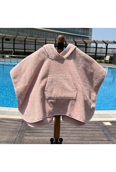 Ewp Gül Kurusu Renkli Çok Amaçlı Organik Çocuk Havlu Panço 2-4 Yaş