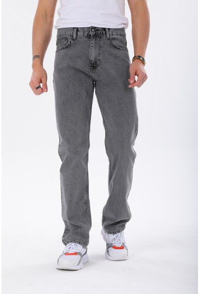 Erkek Normal Bel Açık Füme Bol Paça Rahat Kalıp Bootcut Jean Kot Pantolon Erkek Normal Bel Açık Füme Bol Paça Rahat Kalıp Bootcut Jean Kot Pantolon