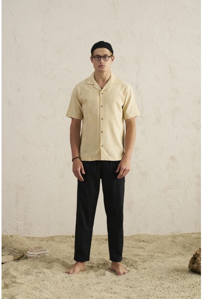 King Brich Regular Fit Düz Keten Gömlek King Brich Regular Fit Düz Keten Gömlek