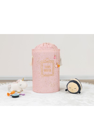 Bebek Yuvarlak Torbalı Sepet 46X31 (Pembe)