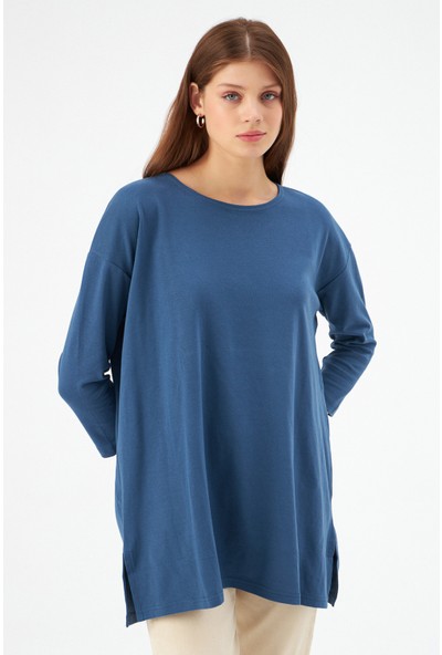Muni Muni Standart Beden Salaş TUNIK-M524000-İNDIGO Muni Muni Standart Beden Salaş TUNIK-M524000-İNDIGO