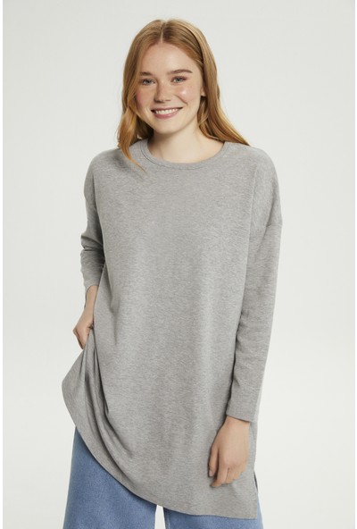 Muni Muni Standart Beden Salaş TUNIK-M524000-KOYU Gri Muni Muni Standart Beden Salaş TUNIK-M524000-KOYU Gri