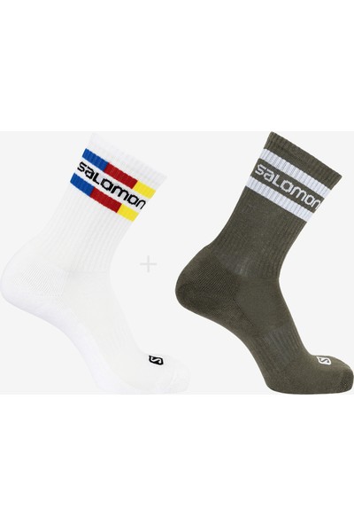 Salomon Lc1445600 365 Crew 2Pack Gri Standart Fit Unisex 2'li Çorap Salomon Lc1445600 365 Crew 2Pack Gri Standart Fit Unisex 2'li Çorap