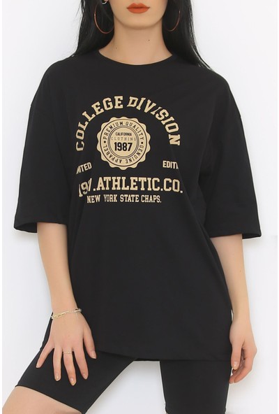 Baskılı Tişört Siyah