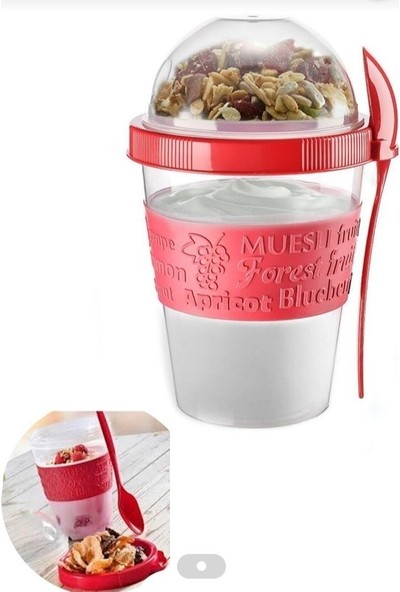 Pazariz Kaşıklı Yoğurt Kabı Pazariz Kaşıklı Yoğurt Kabı