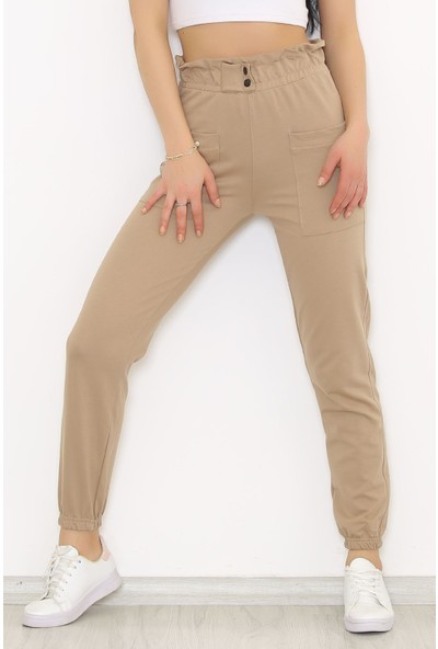 İsunstore Cep Detaylı Eşofman Altı Sütlükahve - 330209.1608.