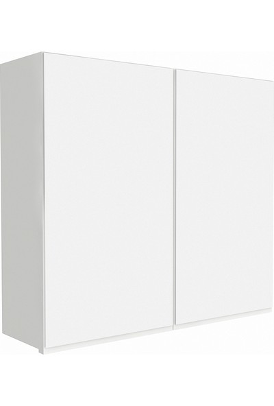 Sanal Mobilya 2 Kapaklı Aynalı Banyo Dolabı Üst Modül 16 Mat Beyaz Sanal Mobilya 2 Kapaklı Aynalı Banyo Dolabı Üst Modül 16 Mat Beyaz