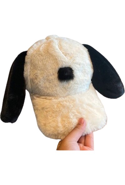 Köpek Kulaklı Peluş Kadın Beyzbol Şapkası