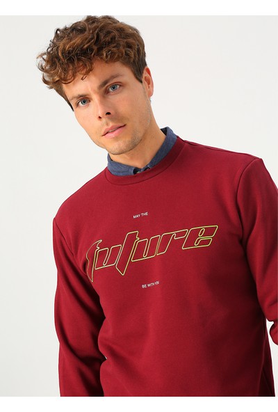 Only & Sons Bordo Erkek Sweatshirt